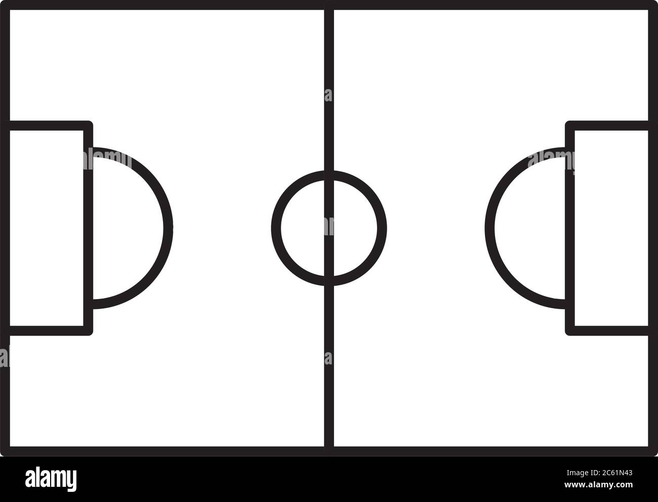 soccer court line style icon design, Sport hobby competition and game ...