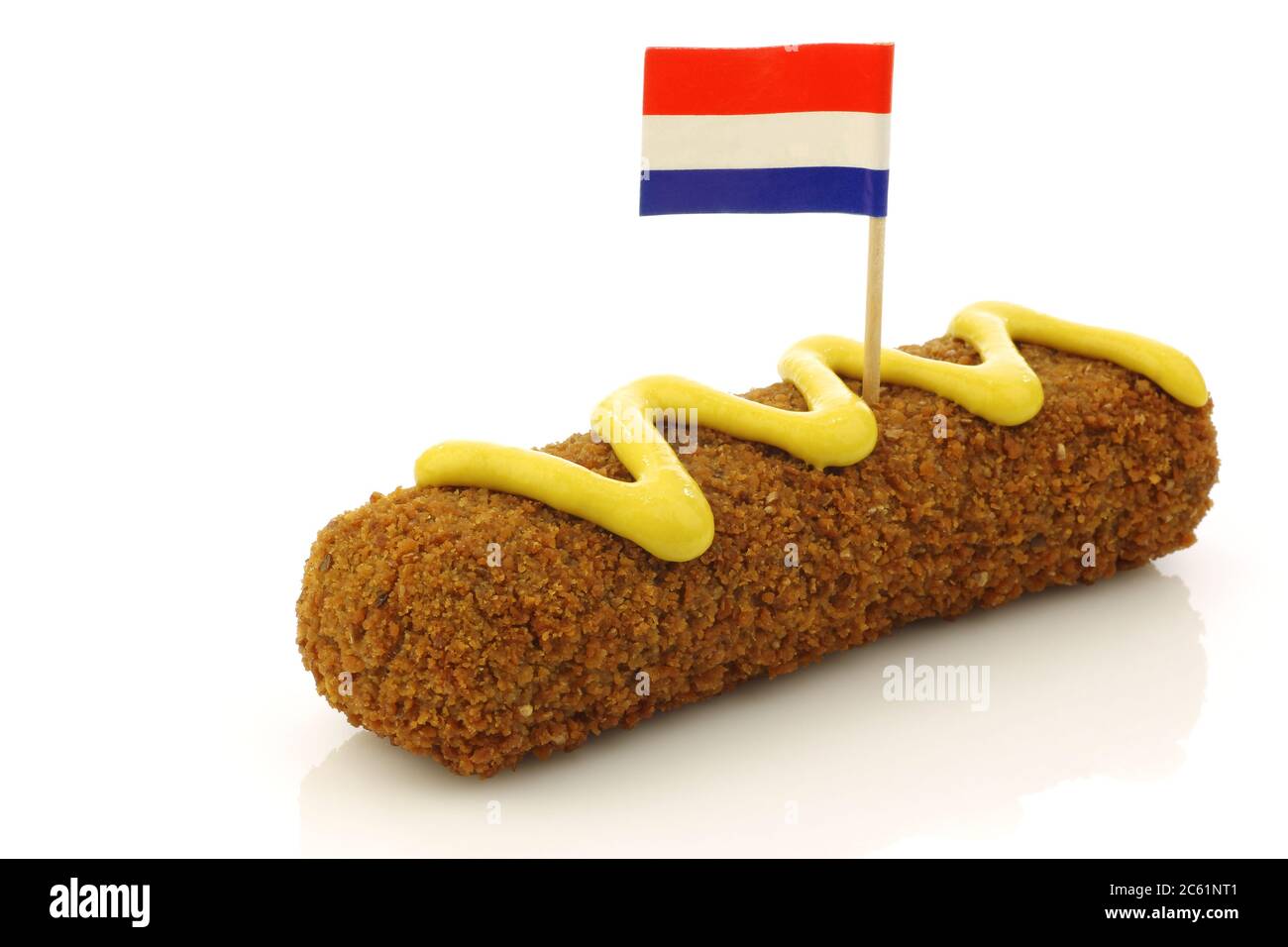 Dutch snack called "kroket" on a white background Stock Photo - Alamy