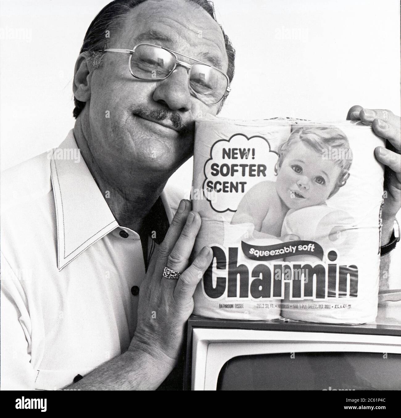 Character actor Dick Wilson, known for playing Mr. Whipple, poses with ...