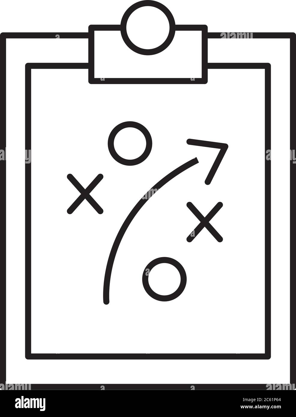 soccer strategy document line style icon design, Sport hobby ...