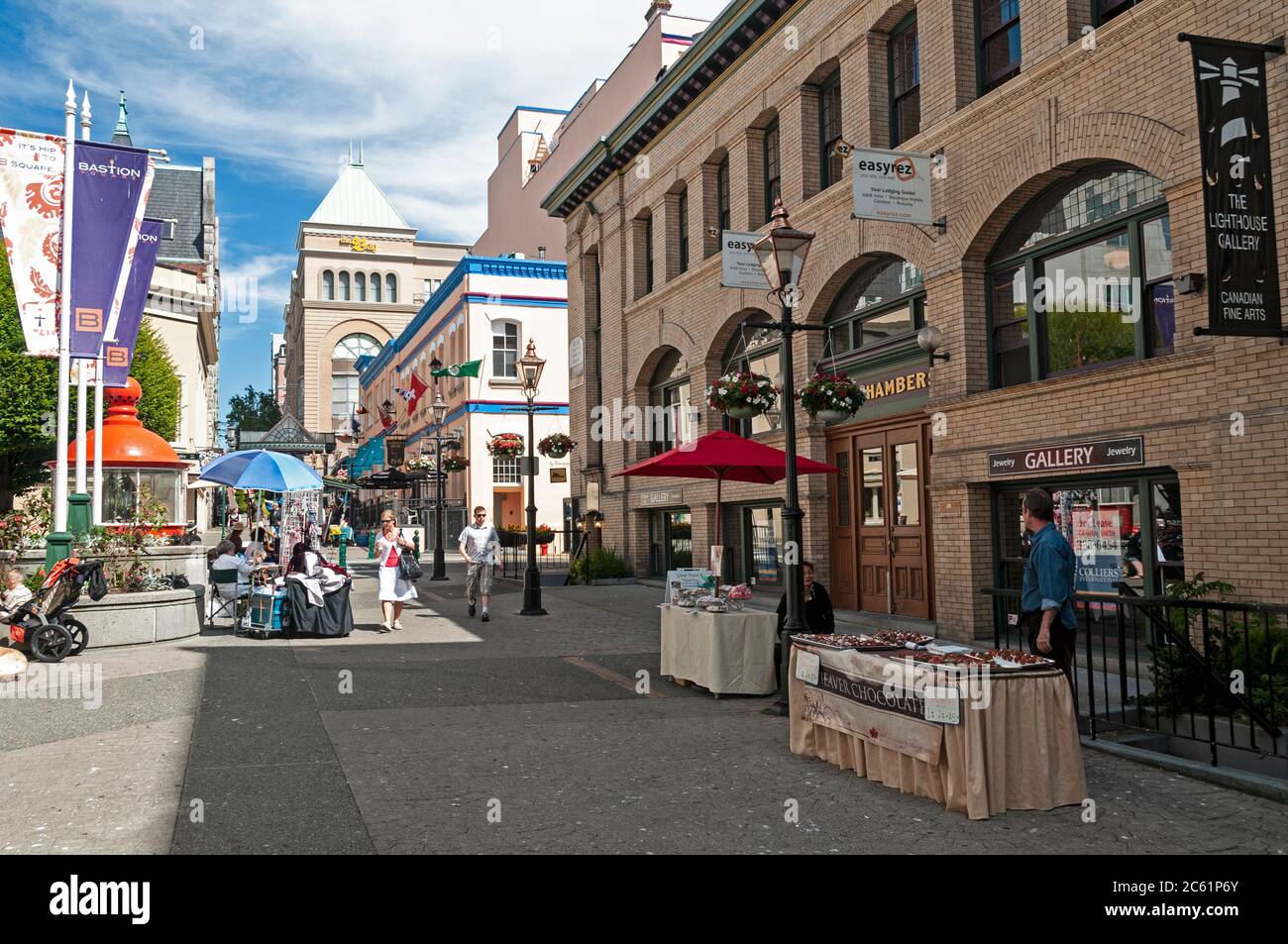 Bastion Square off Government Street in Victoria, Vancouver Island ...