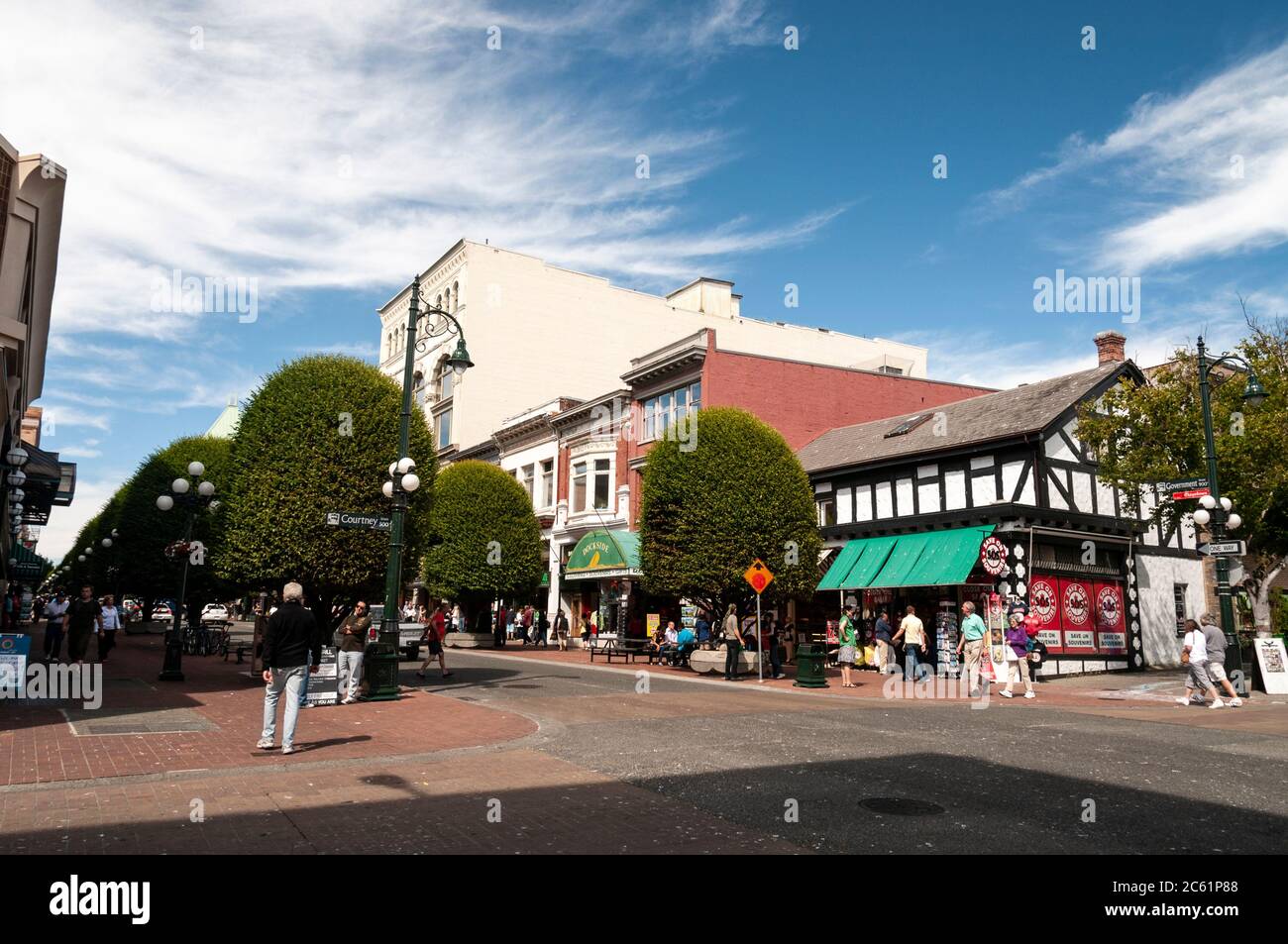 Main shopping street ( Government Street) in Victoria, Vancouver Island ...