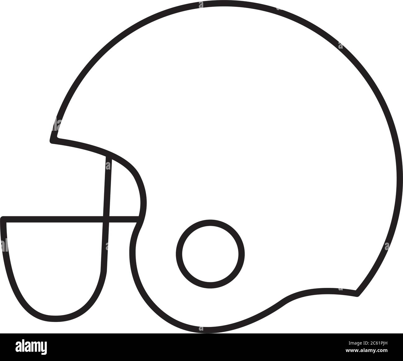 american football helmet line style icon design, Sport hobby ...