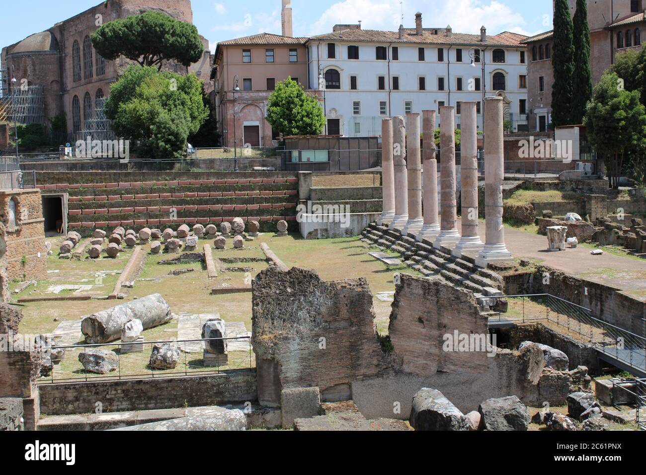 famous roman forum in rome city center italy Stock Photo - Alamy