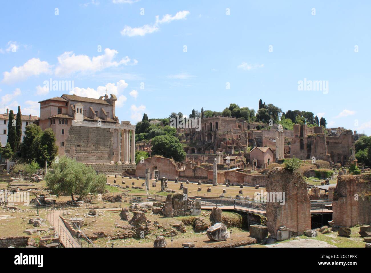 famous roman forum in rome city center italy Stock Photo - Alamy