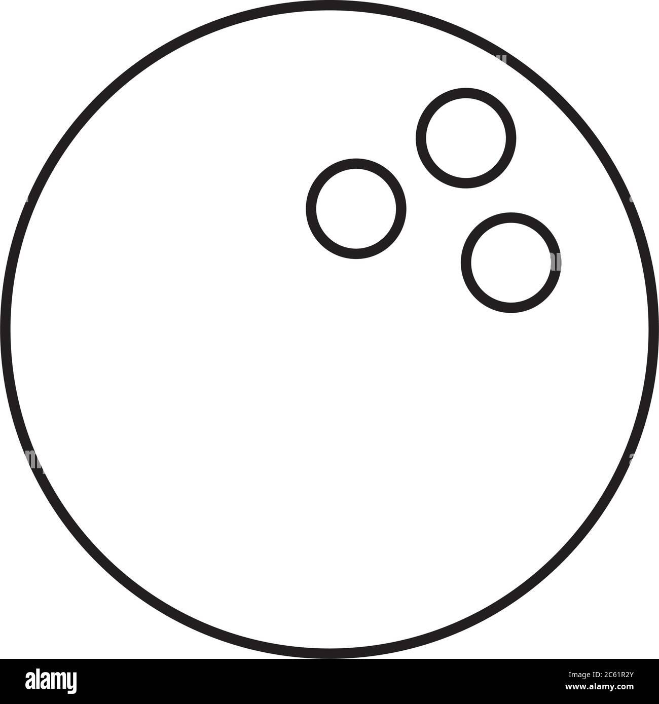 bowling ball line style icon design, Sport hobby competition and game ...