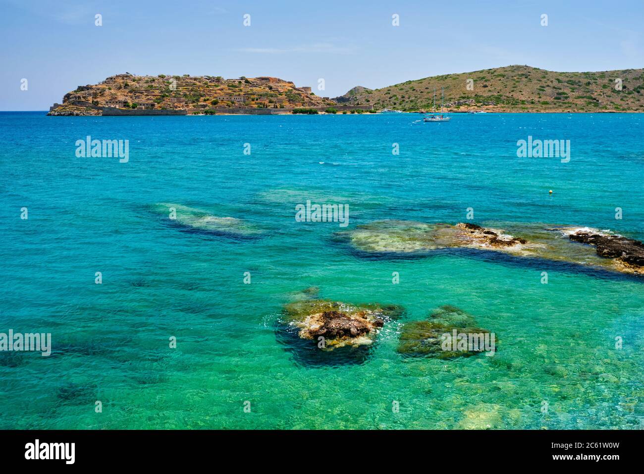 Island of Spinalonga, Crete, Greece Stock Photo - Alamy