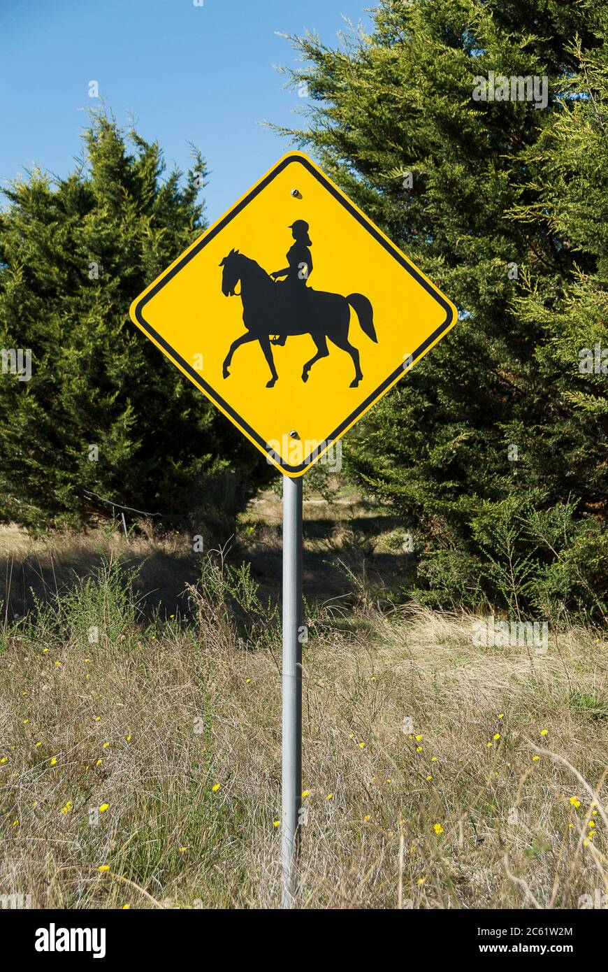 Horse riding sign in the country side Stock Photo - Alamy