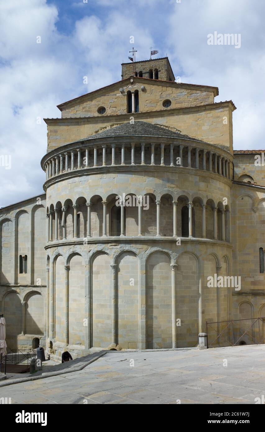 Piazza Grande in Arezzo is a trapezoidal, slightly sloping square with ...