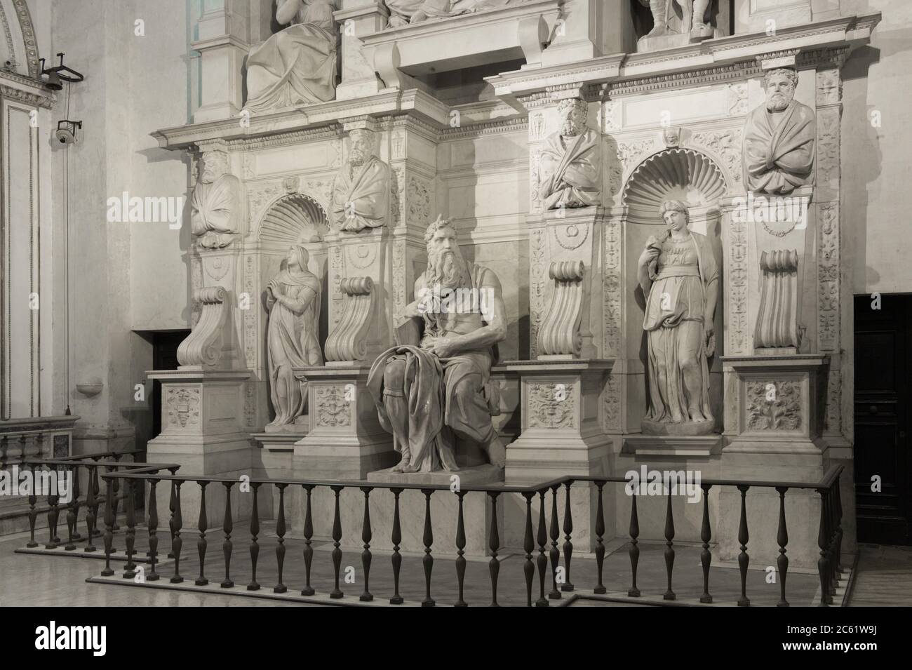 Part of the Tomb of Pope Julius II by Michelangelo in the Basilica di ...