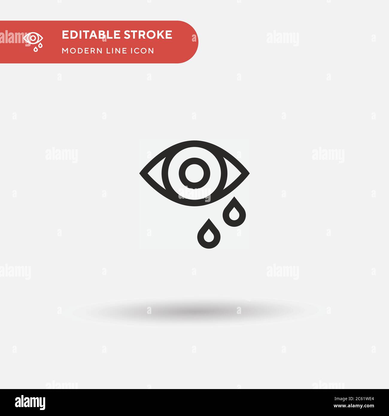 Crying Simple vector icon. Illustration symbol design template for web ...