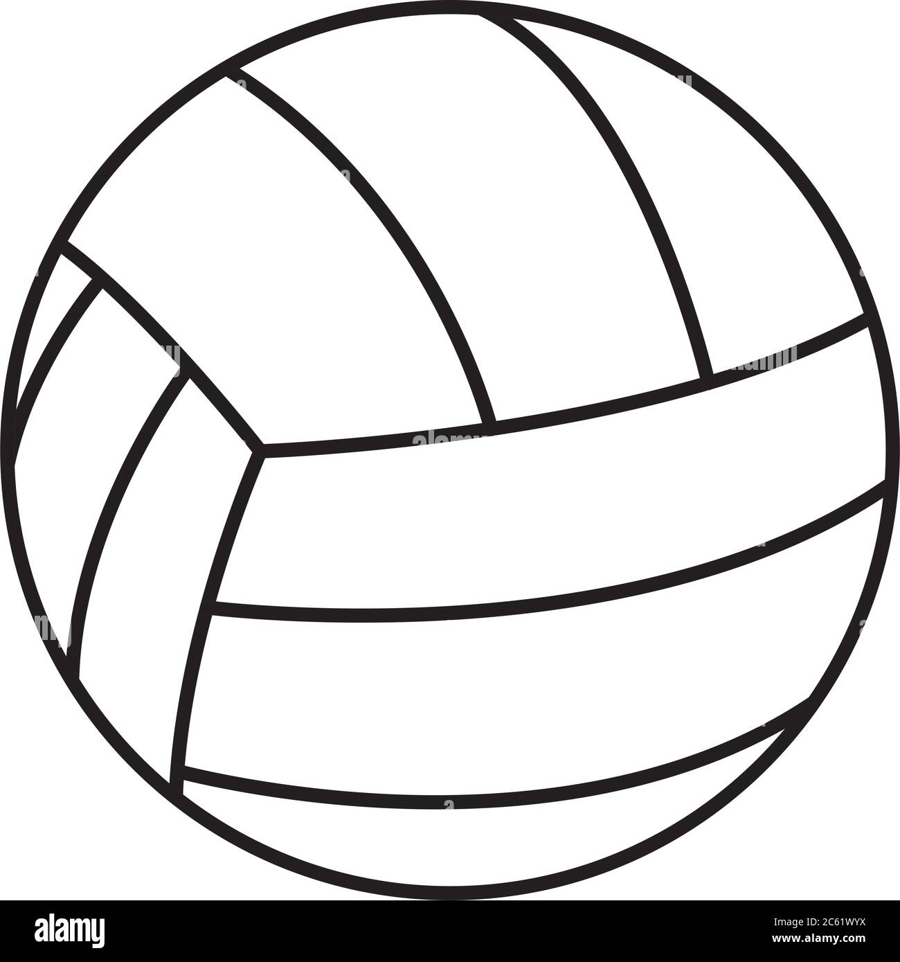 ball of volleyball line style icon design, Sport hobby competition and ...