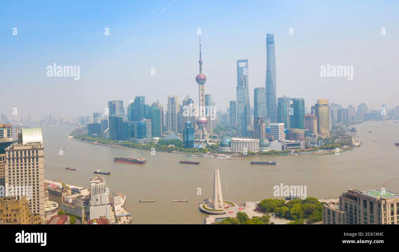 Shanghai pudong lujiazui daylight architecture hi-res stock photography ...