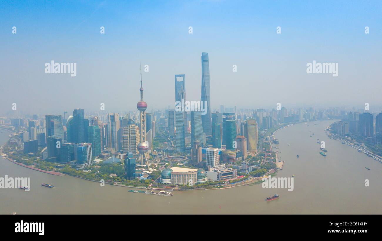 Shanghai pudong lujiazui daylight architecture hi-res stock photography ...