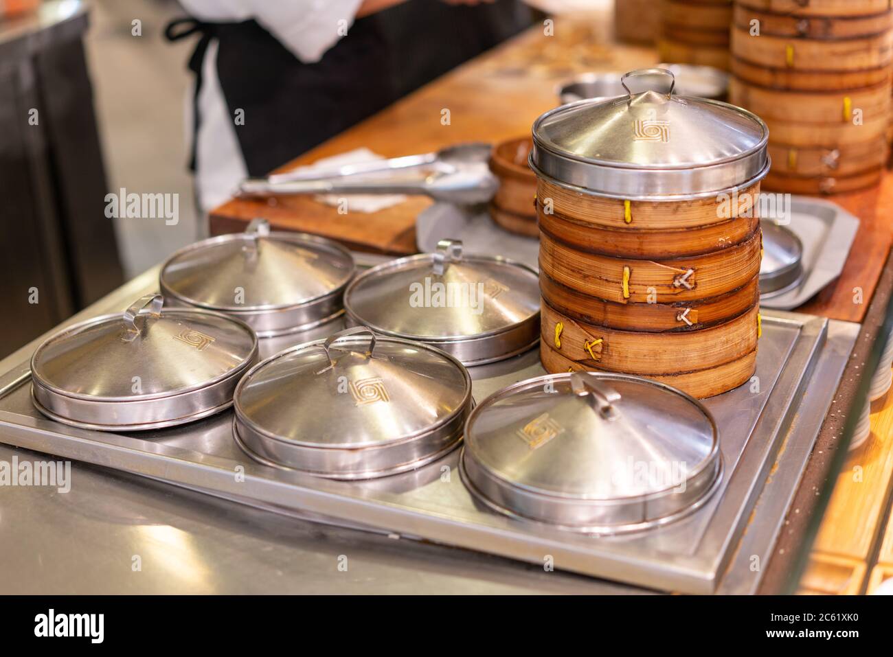 Traditional food steamers in a restaurant in China Stock Photo - Alamy