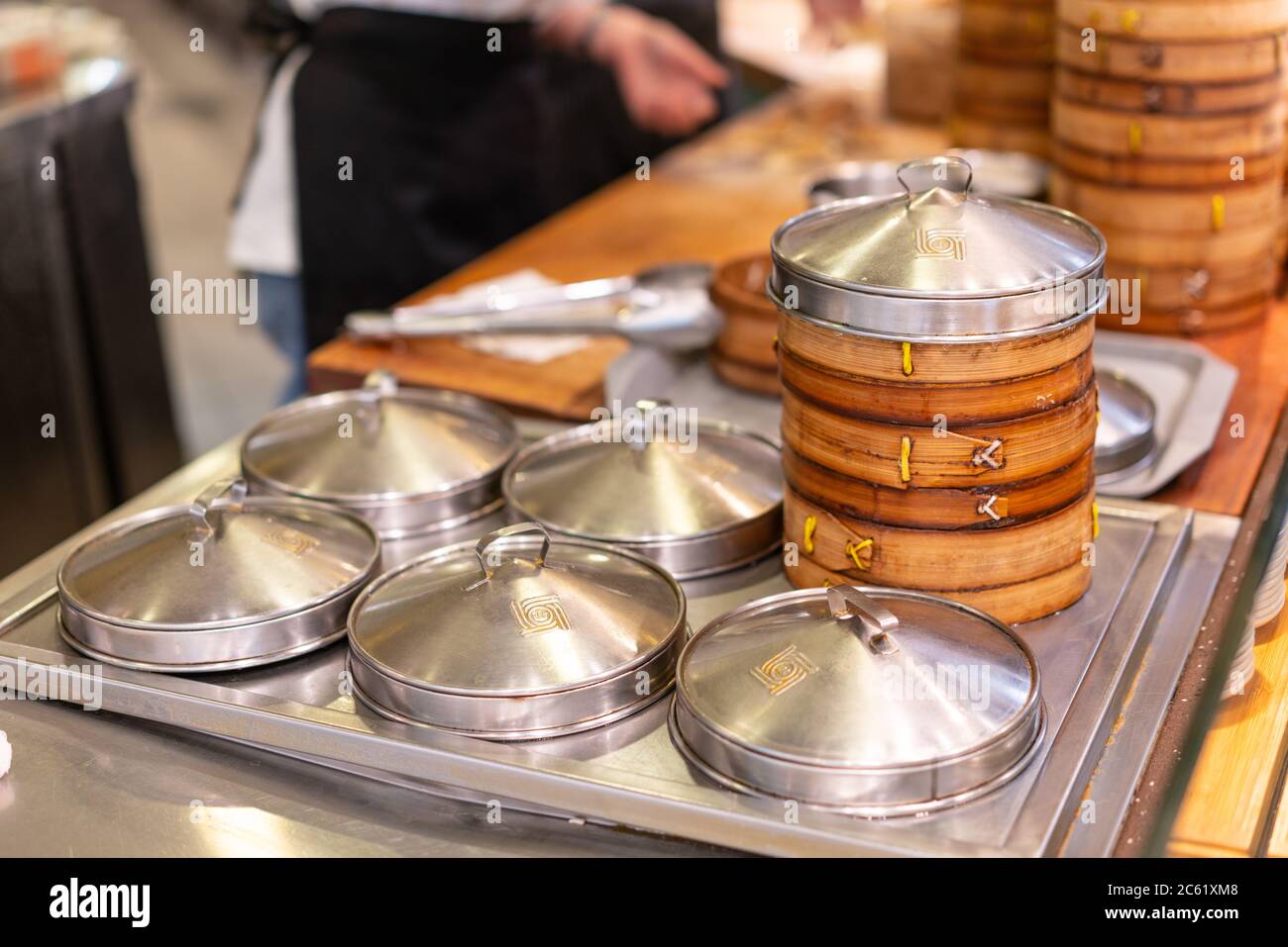 Traditional food steamers in a restaurant in China Stock Photo - Alamy