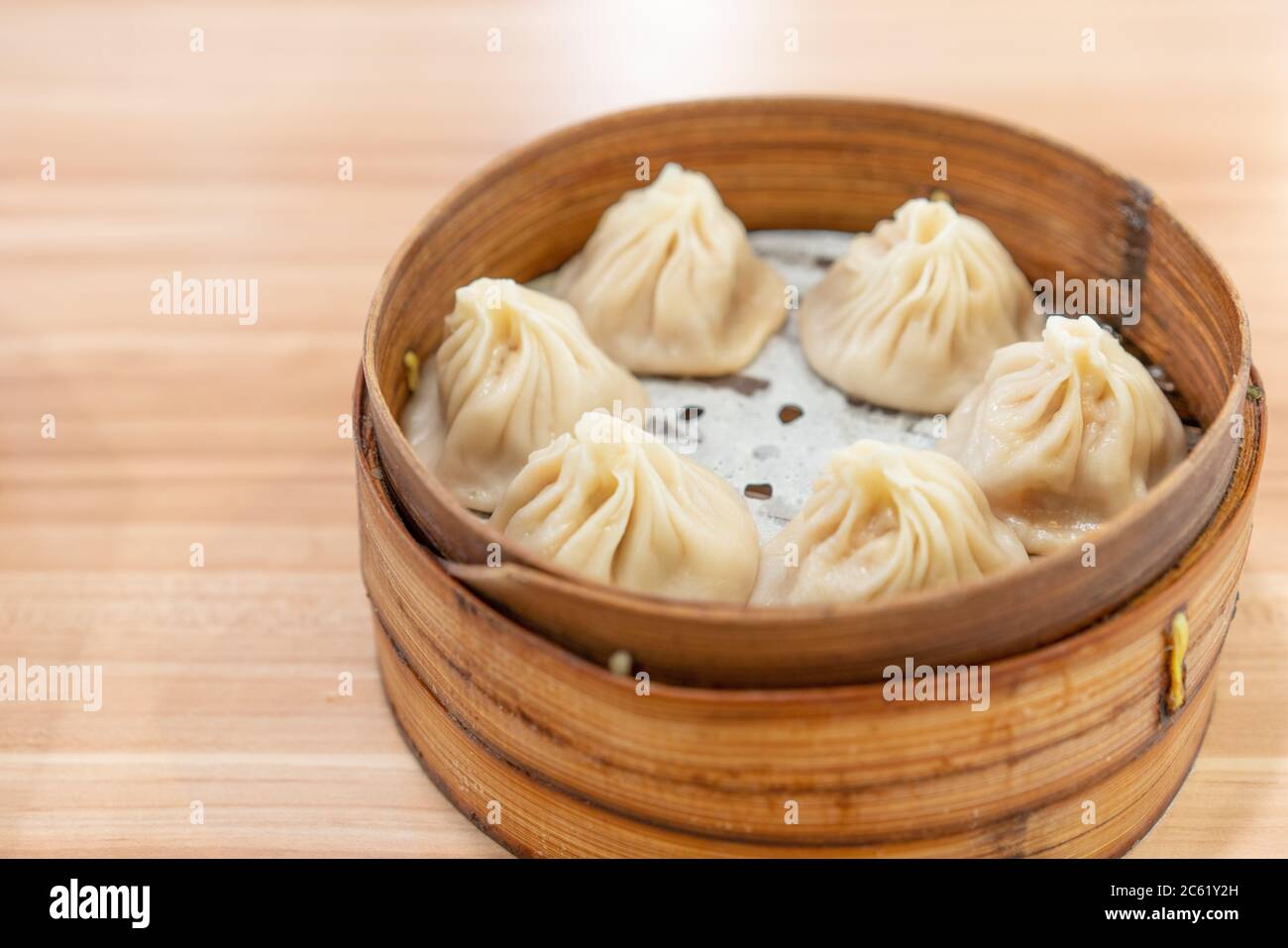 Shanghai meat juicy dumplings, traditional Chinese dish, steamed ...