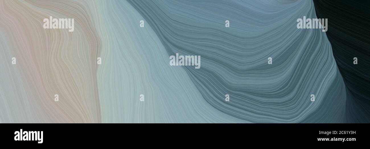 inconspicuous banner with colorful elegant curvy swirl waves background ...