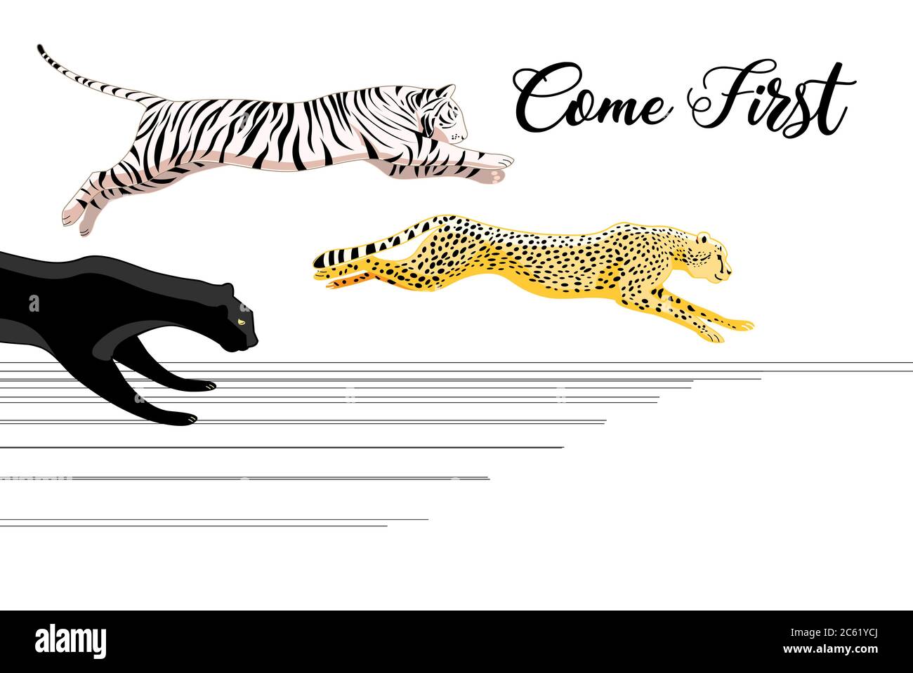 Tiger Running Silhouette