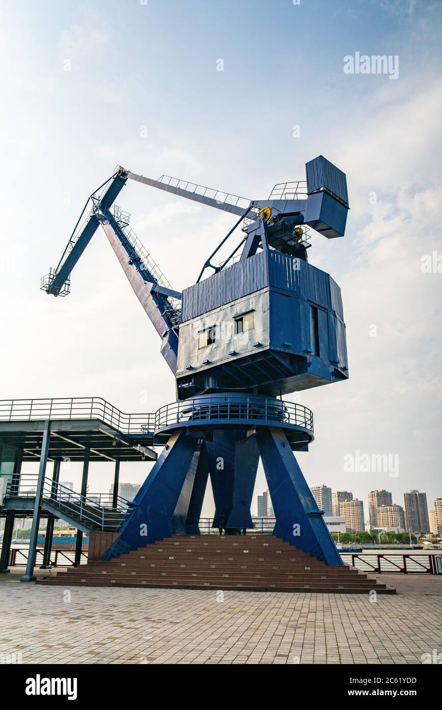 Big cranes in Expo park in Shanghai, China Stock Photo - Alamy
