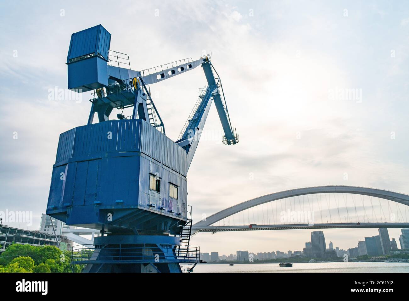 Big cranes in Expo park in Shanghai, China Stock Photo - Alamy