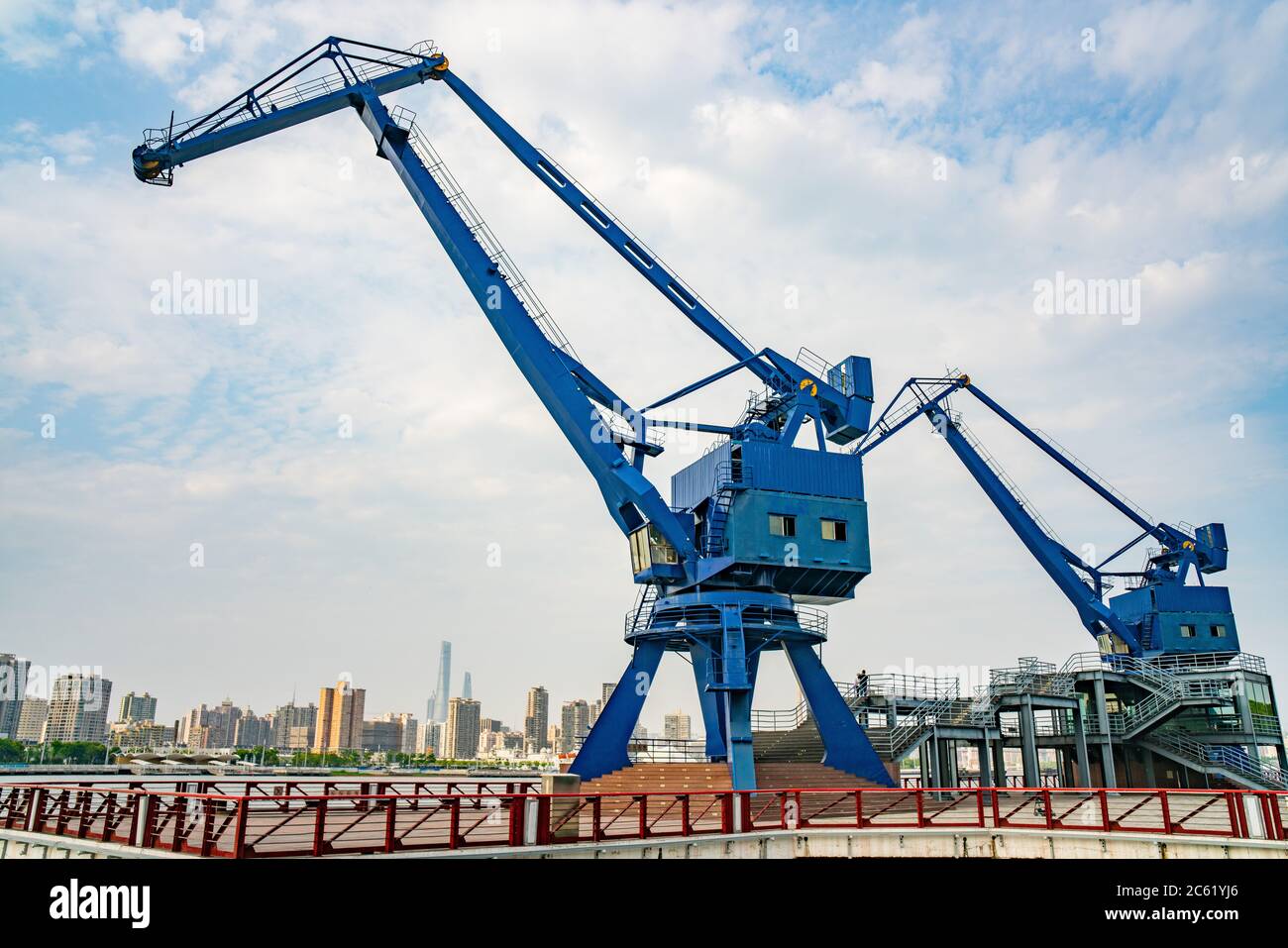 Big cranes in Expo park in Shanghai, China Stock Photo - Alamy