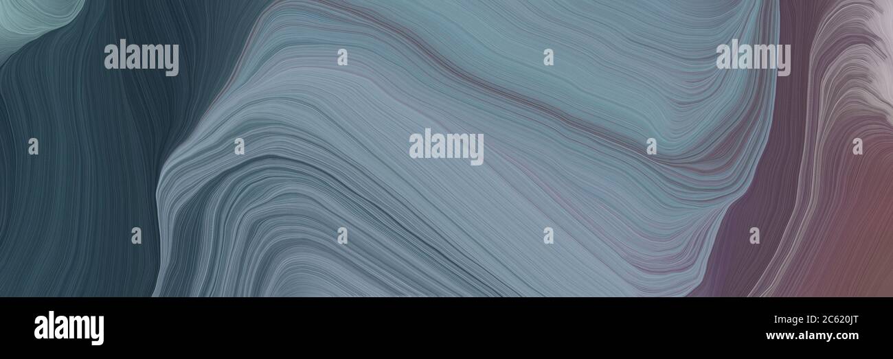 inconspicuous banner with elegant modern waves background illustration ...