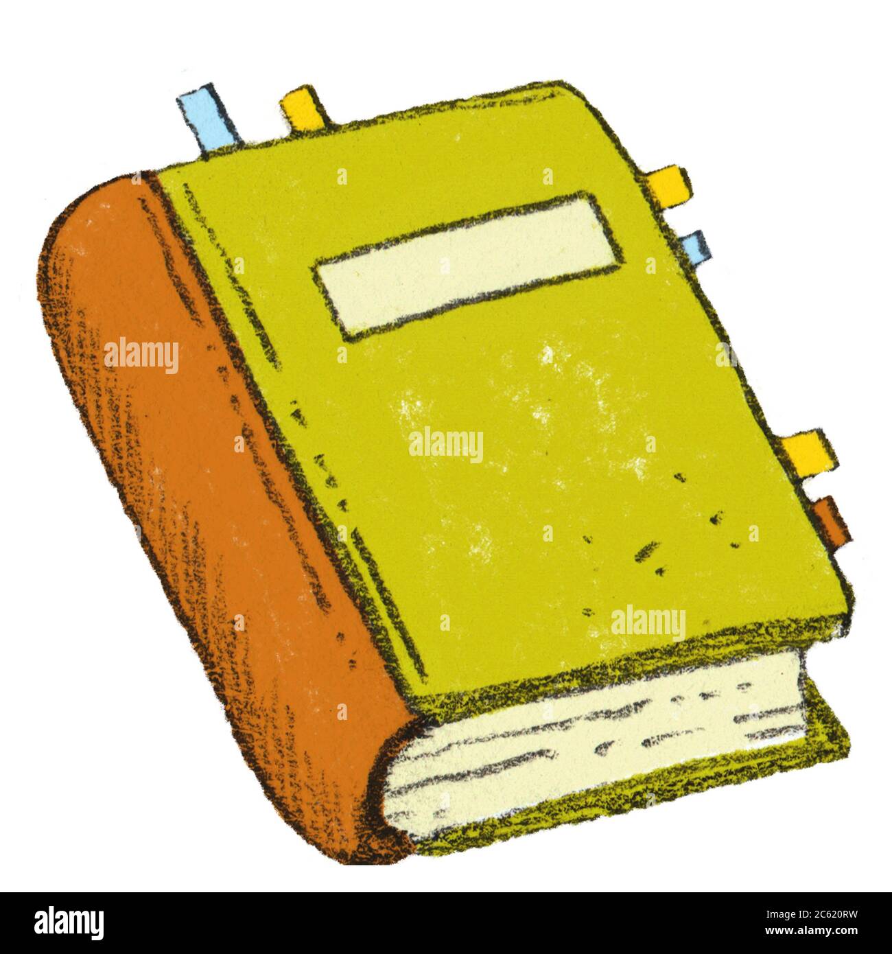 Sketch pencil vintage, antique book with notes, remarks and bookmarks ...