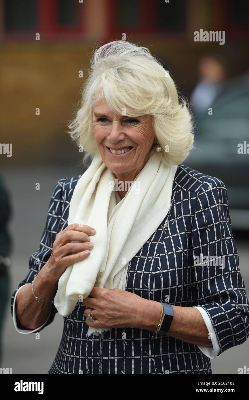 The Duchess of Cornwall meets firefighters, staff from Great Western ...
