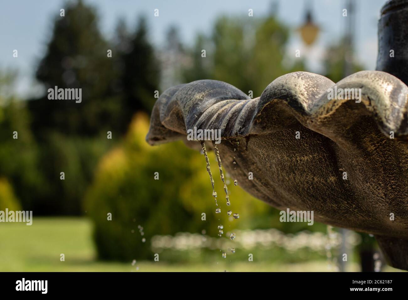 splashing water from classic fountain Stock Photo - Alamy