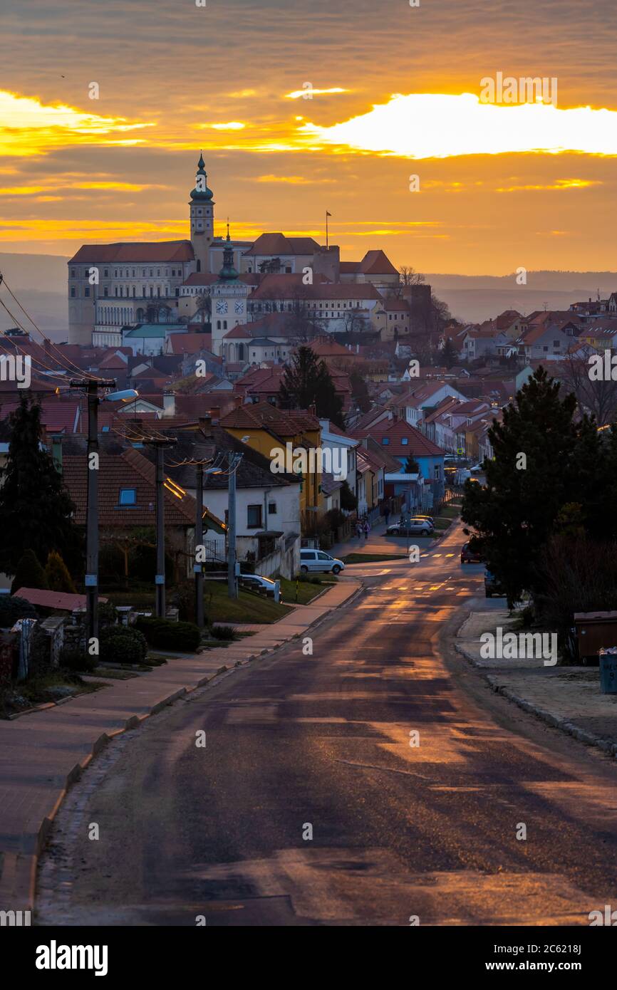Mikulov castle, South Moravia, Czech Republic Stock Photo - Alamy