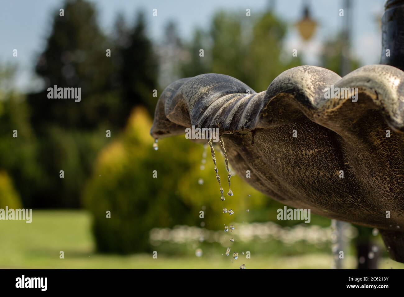 splashing water from classic fountain Stock Photo - Alamy