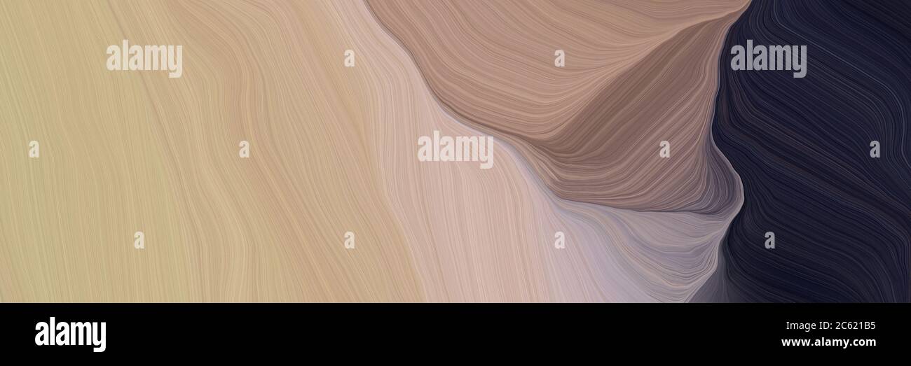 inconspicuous banner with colorful smooth swirl waves background ...