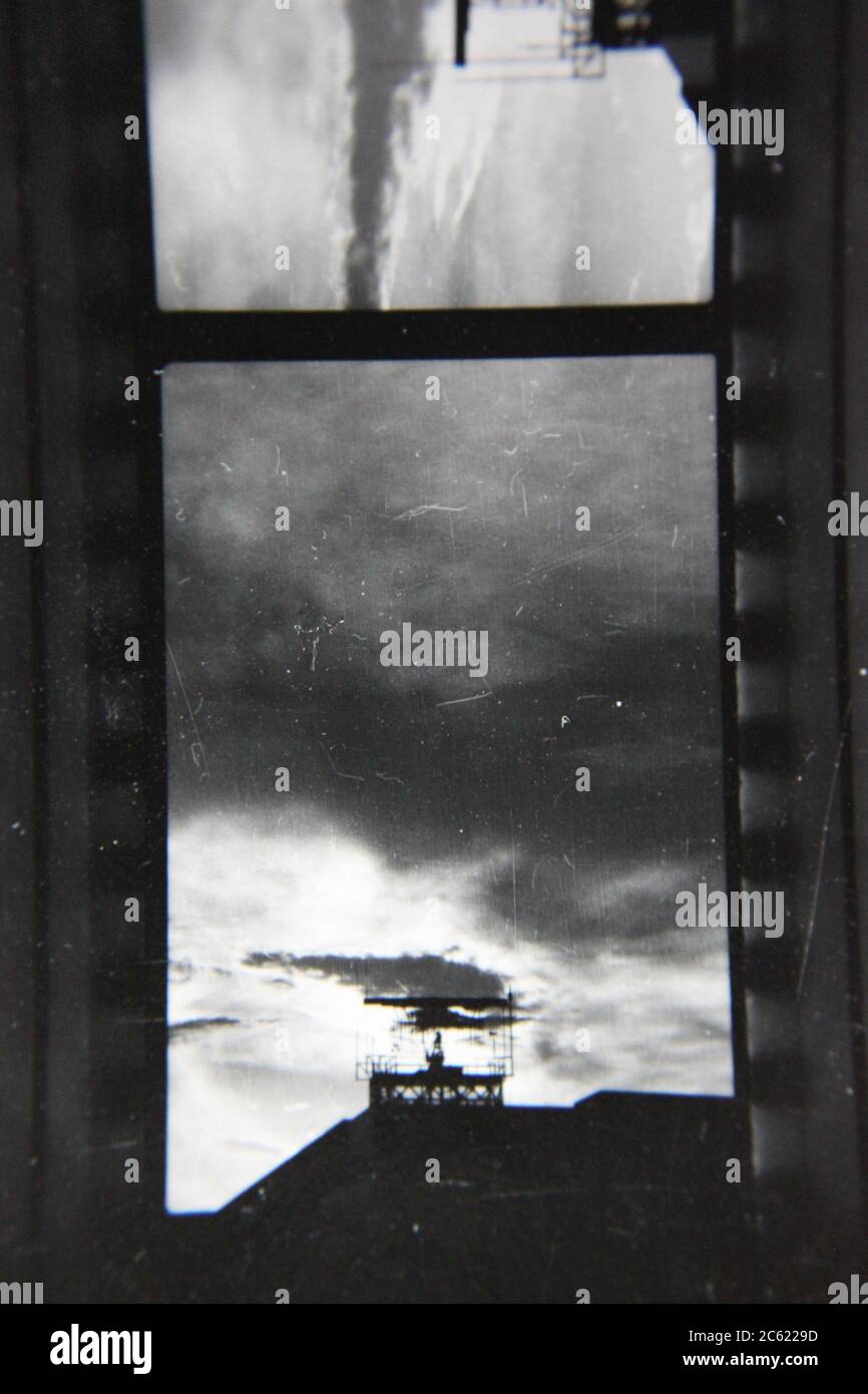Fine 70s vintage contact print black and white photography of a giant ...