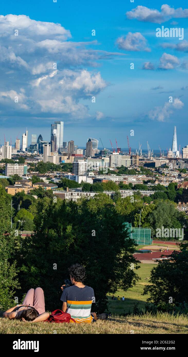 London skyline buildings from highpoint Stock Photo - Alamy