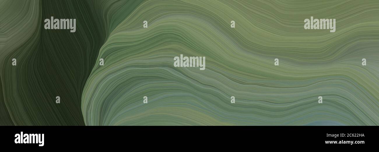 inconspicuous banner with colorful modern waves background illustration ...