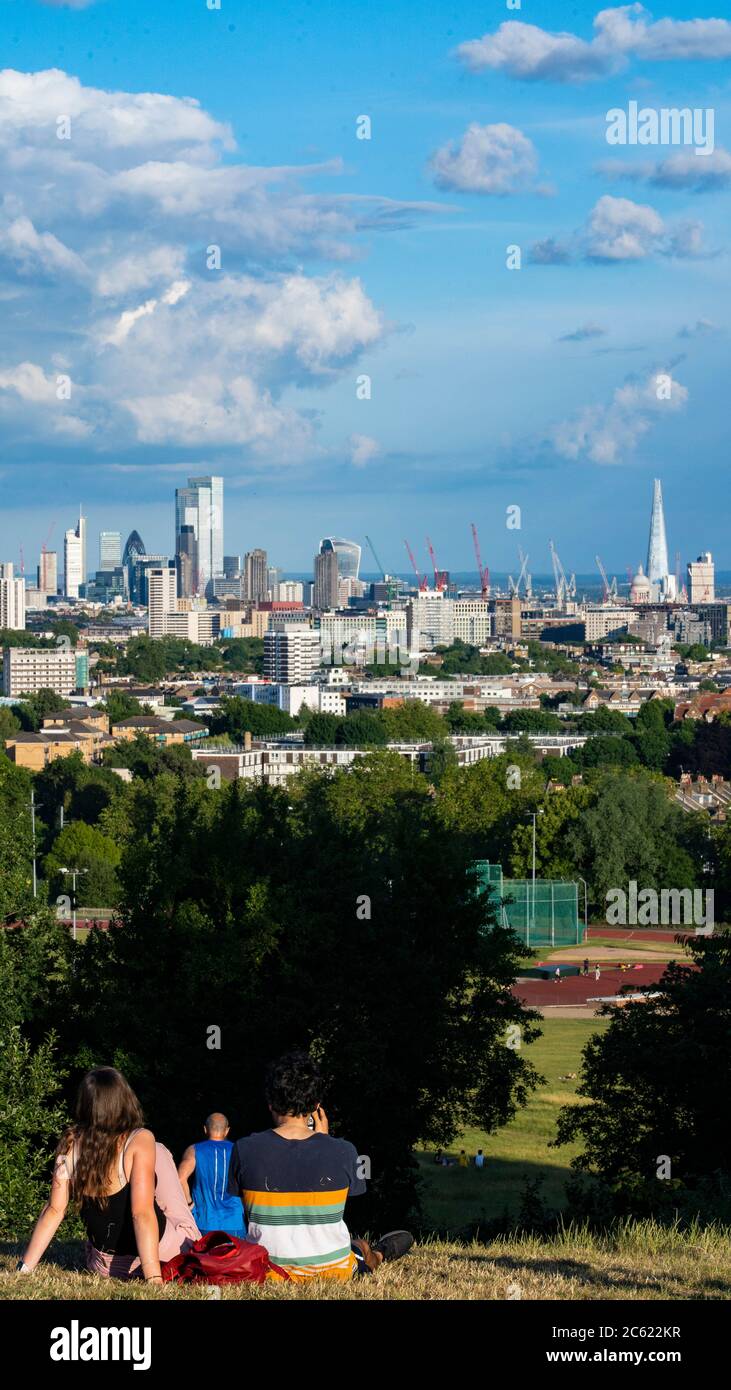 London skyline buildings from highpoint Stock Photo - Alamy