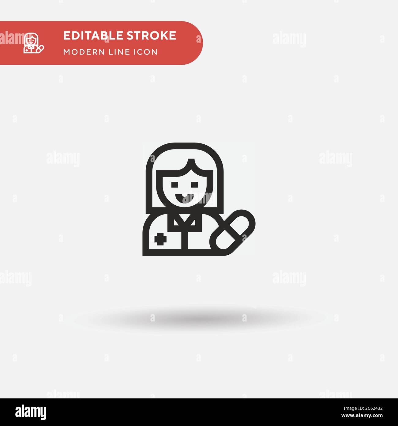 Pharmacist Simple vector icon. Illustration symbol design template for ...