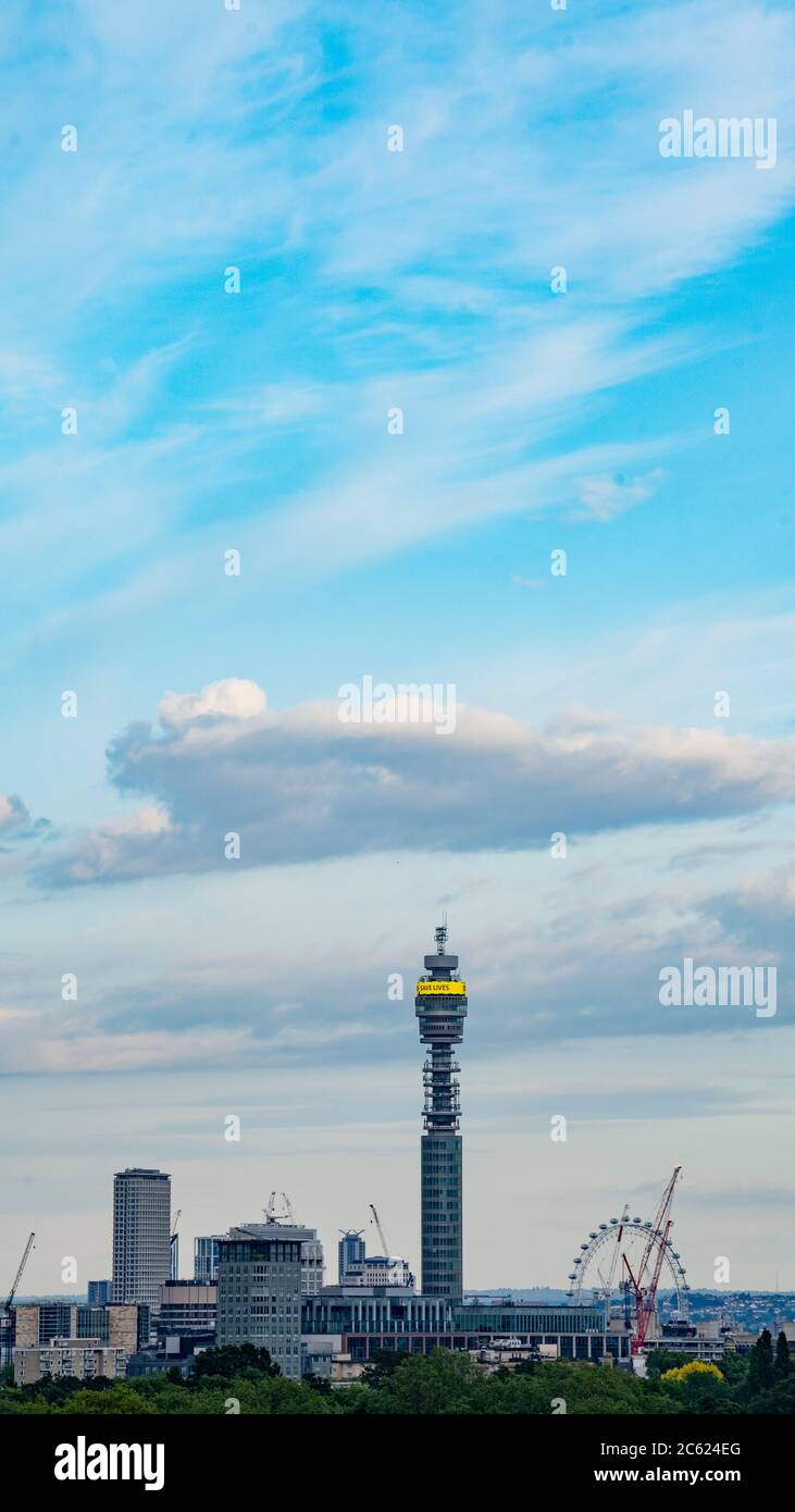 London skyline buildings from highpoint Stock Photo - Alamy