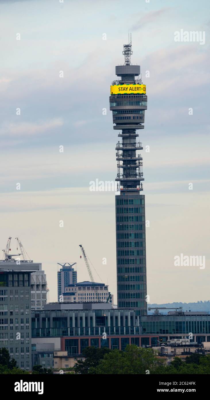 London skyline buildings from highpoint Stock Photo - Alamy