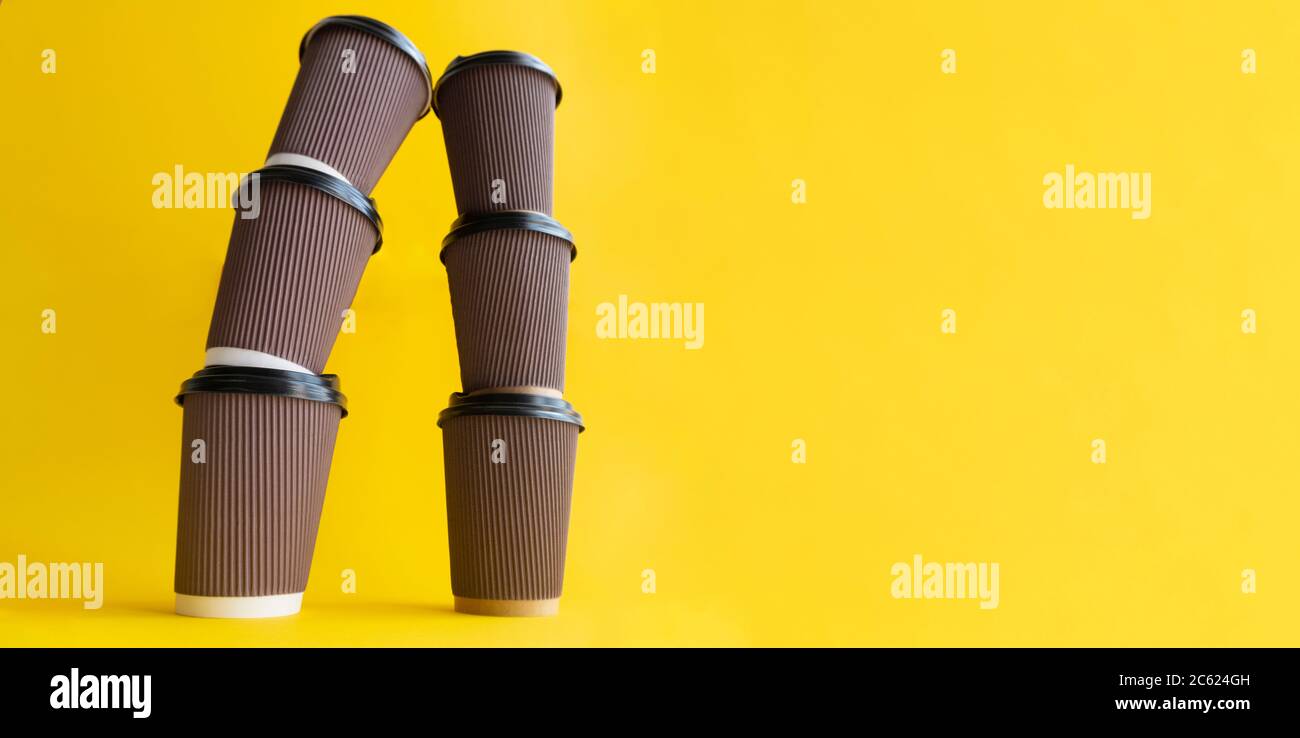 Two coffee cups no people hi-res stock photography and images - Alamy