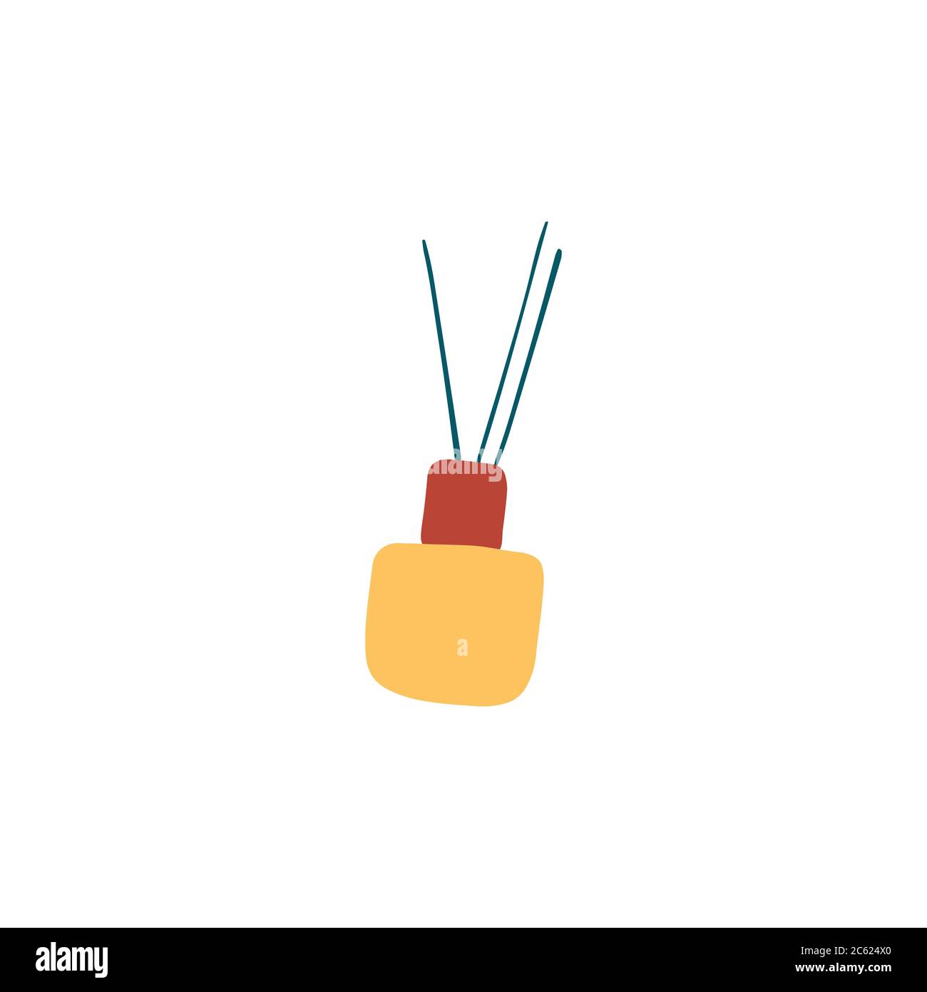 Aromatherapy reed diffuser. Hand drawn flat vector illustration Stock ...