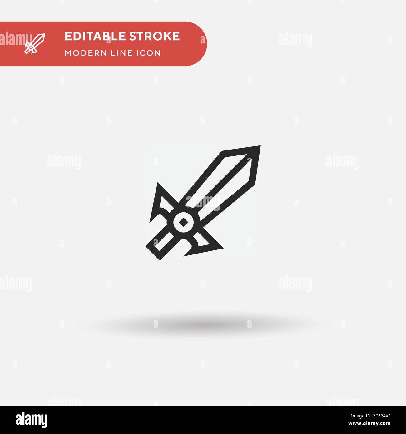 Sword Simple vector icon. Illustration symbol design template for web ...