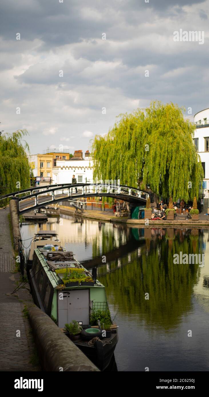 Camden canal with boats Stock Photo - Alamy