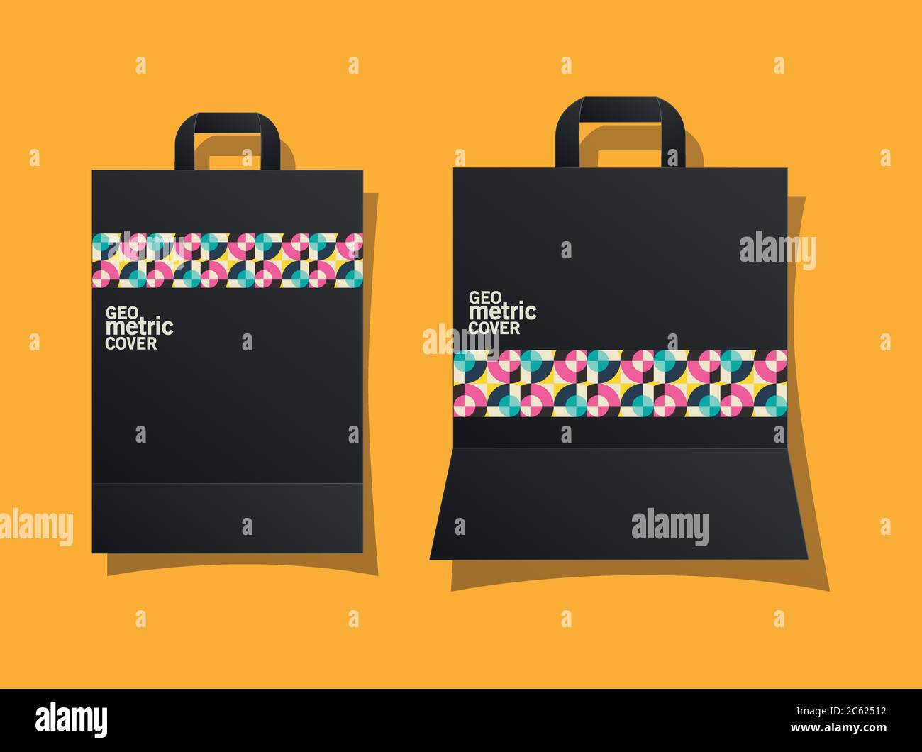 geometric cover bags design of Mockup corporate identity template and ...