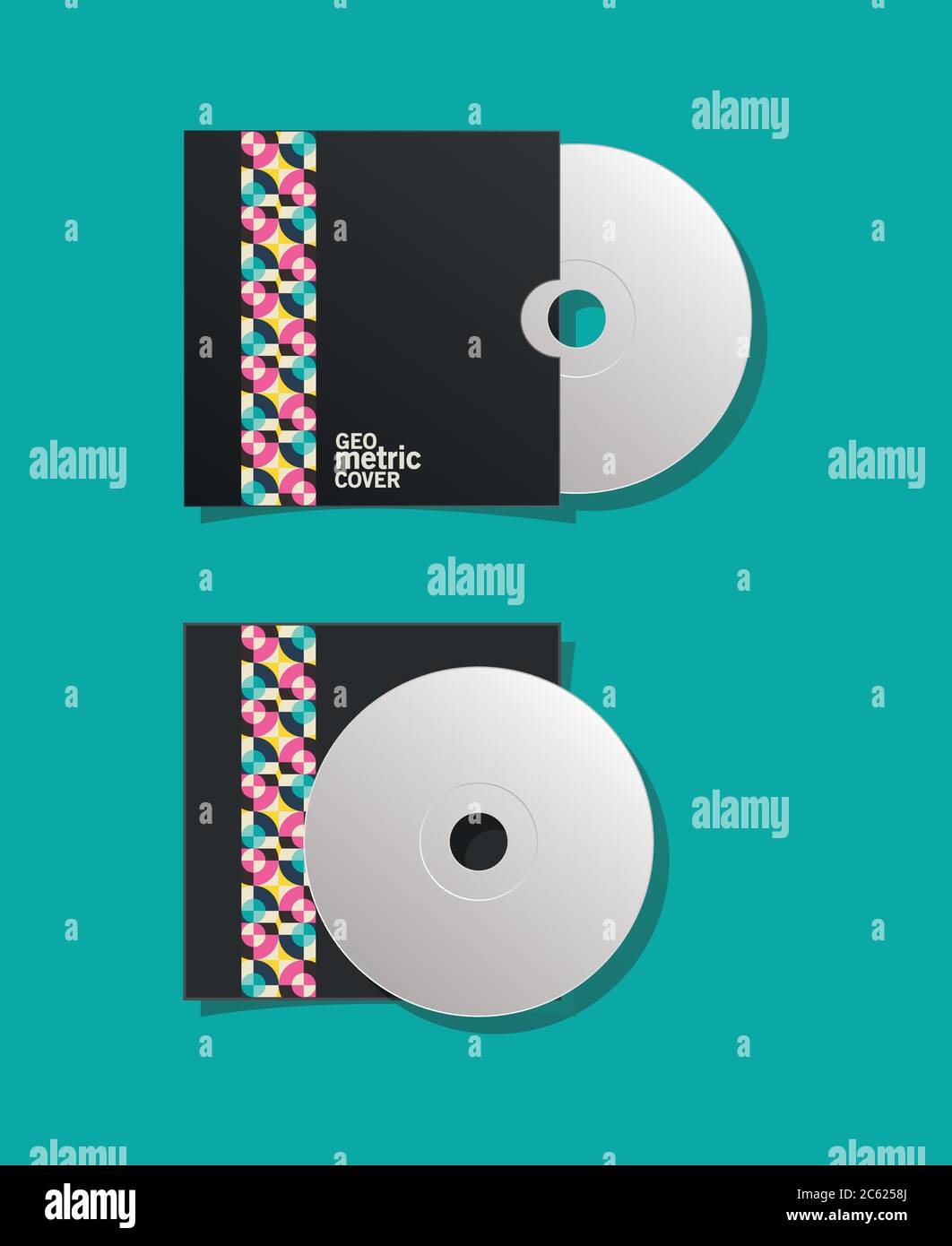 geometric cover cds design of Mockup corporate identity template and ...