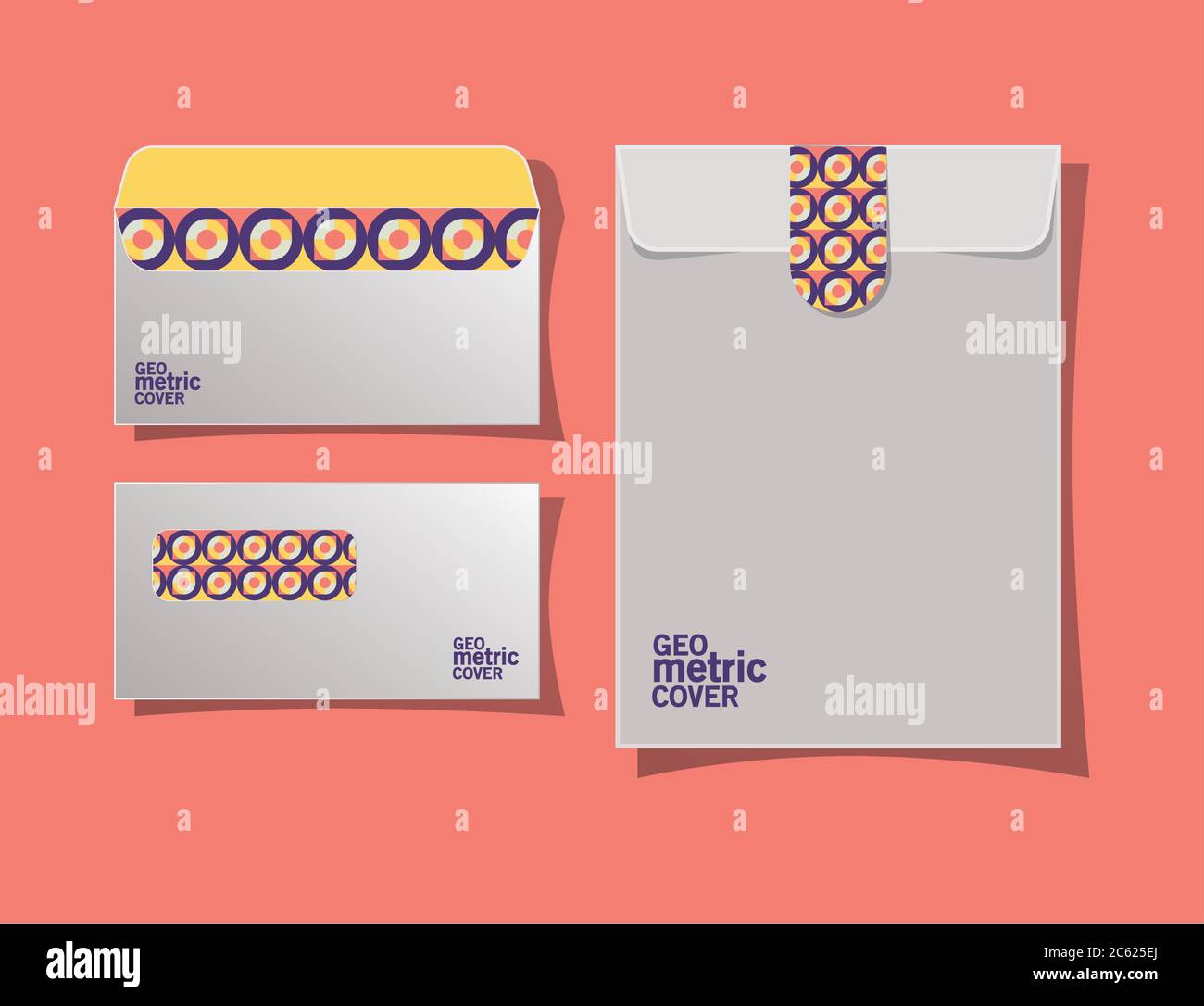 geometric cover envelopes design of Mockup corporate identity template ...