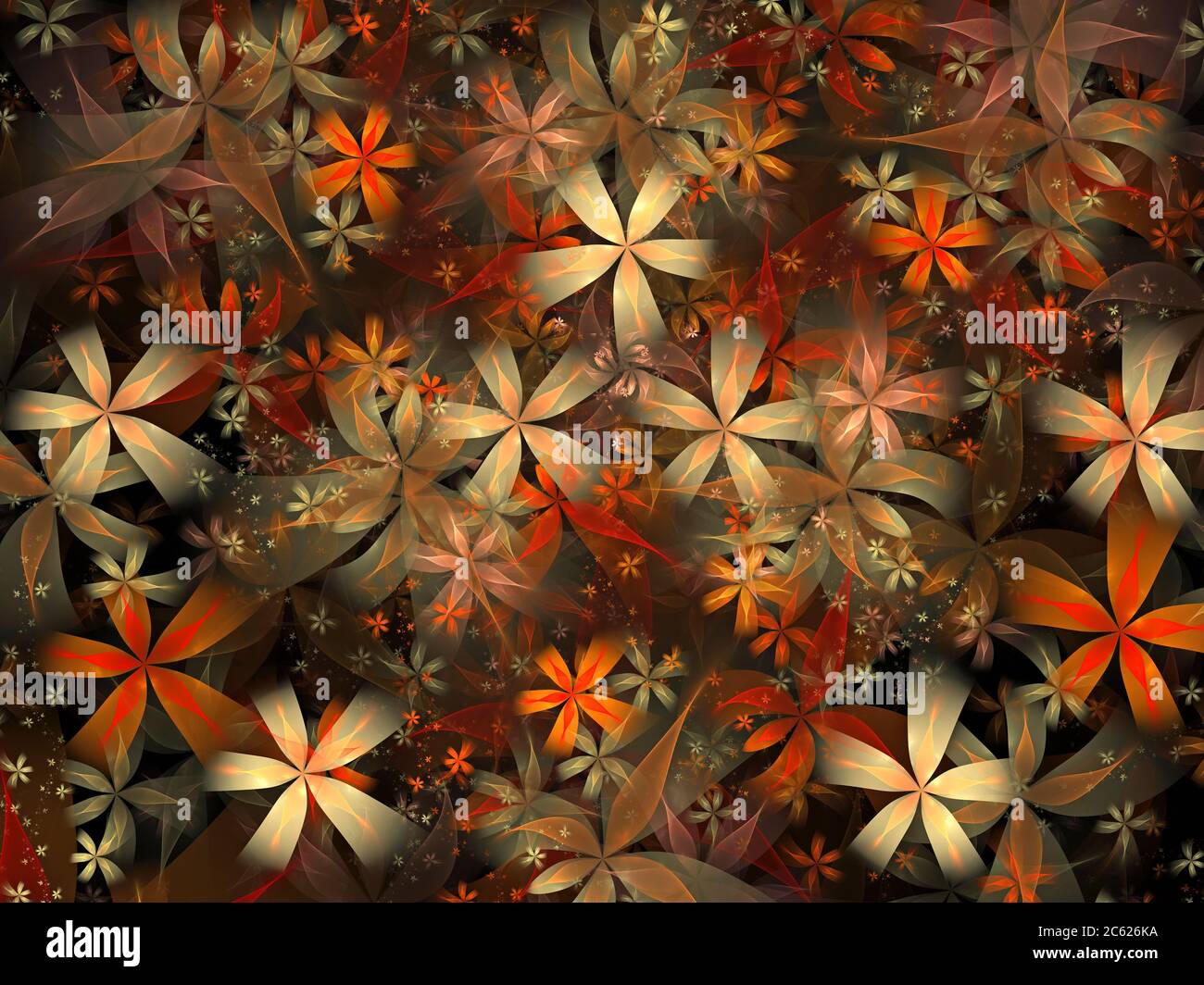 Flame Fractal - Flowers Design Stock Photo - Alamy