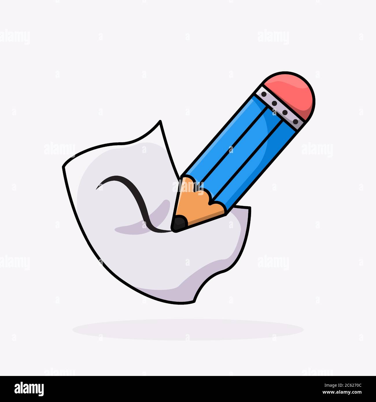 Cute pencil cartoon icon Stock Vector Images - Alamy