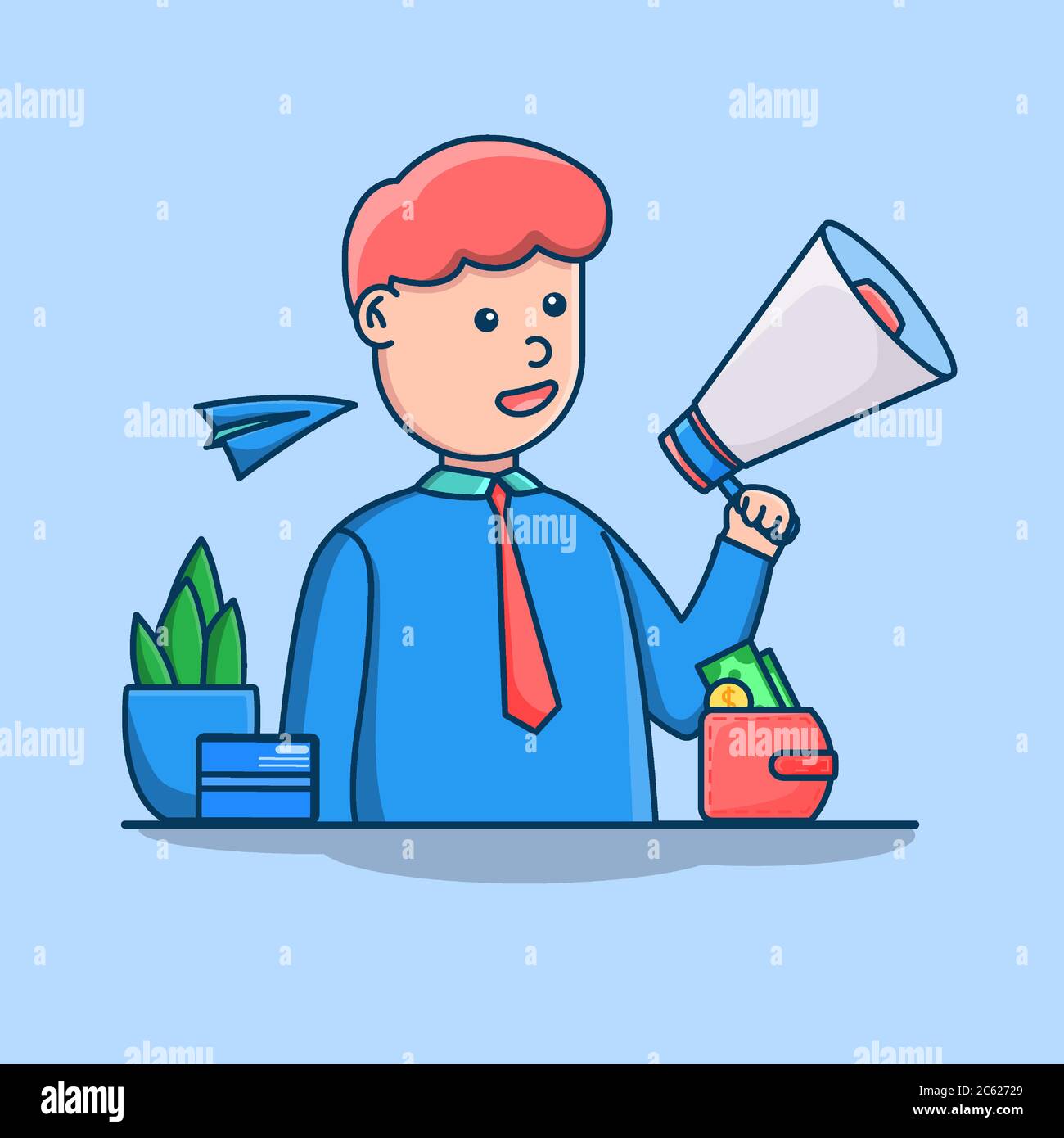 Cartoon people scream speaker Stock Vector Images - Alamy